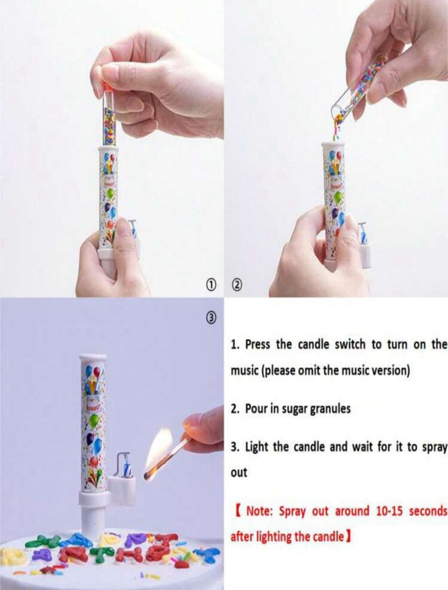 Cake Decoration Surprise Spray Painting Candle – Lamay