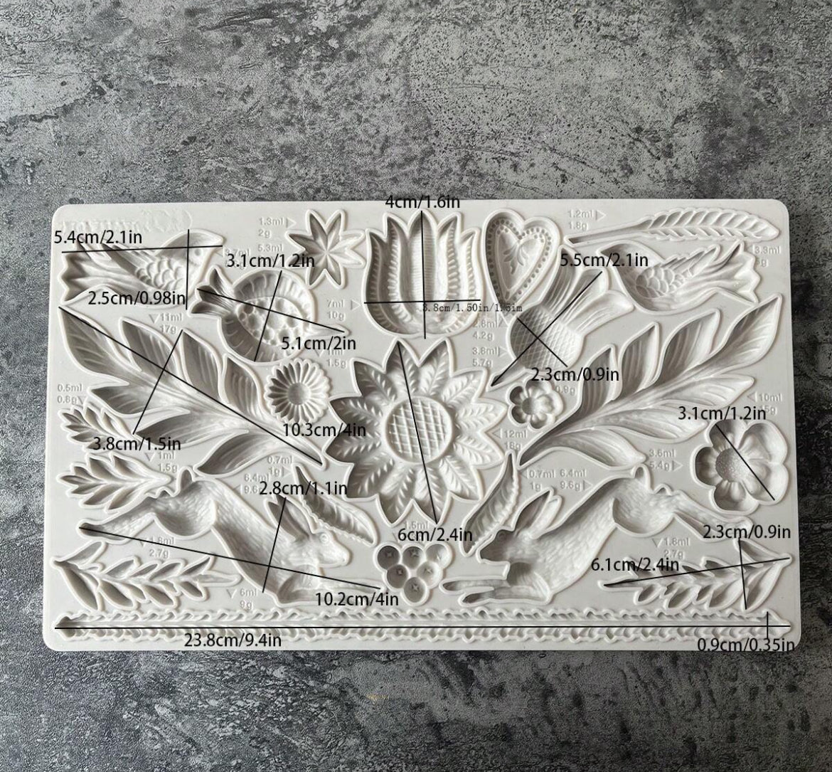 Silicone Mould Flowers Borders Bunny Rabbit – Lamay