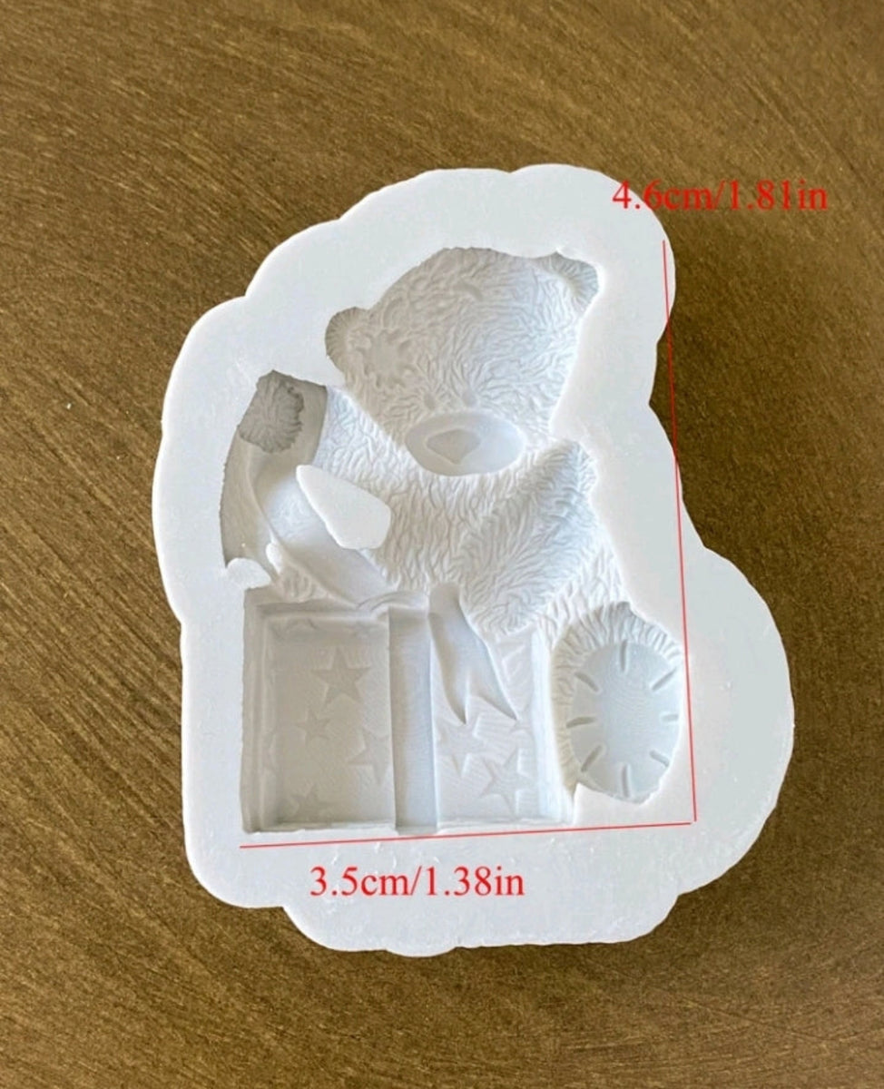 Silicone Mould Teddy With Book – Lamay