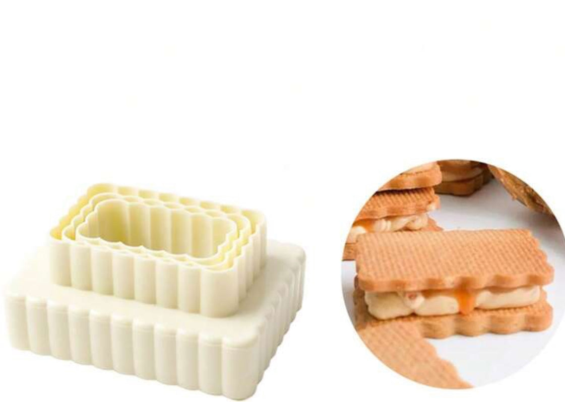 Double sided rectangle plastic cookie cutter set – Lamay