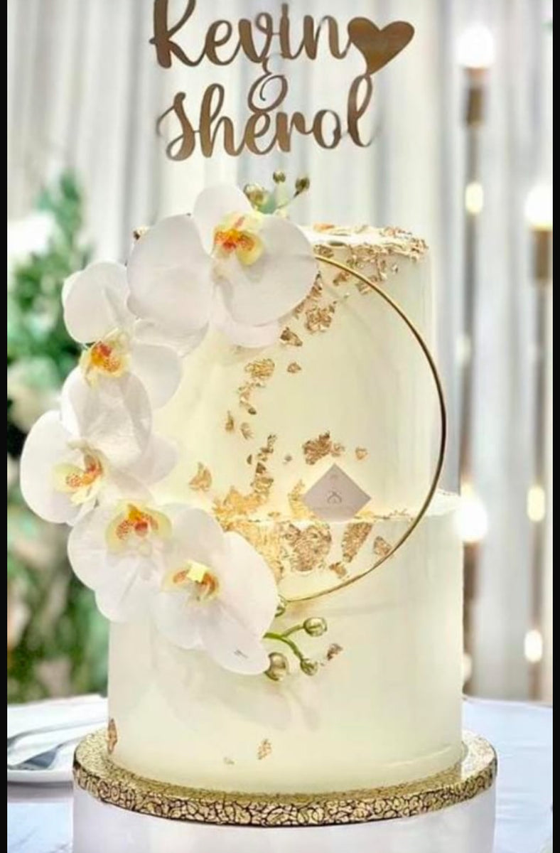 15cm Metal Ring Cake Topper Gold – Lamay