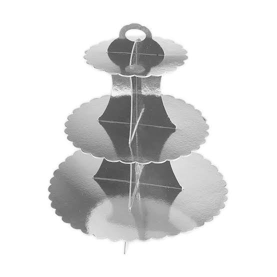 Cardboard Cupcake Stand Silver – Lamay