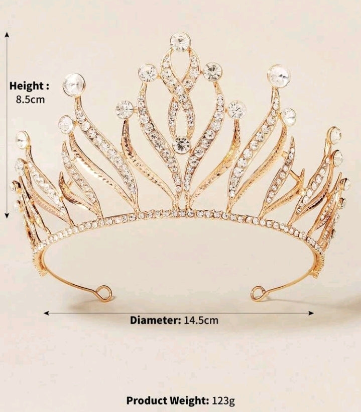Diamante Tiara Perfect For Cake Topper Gold – Lamay
