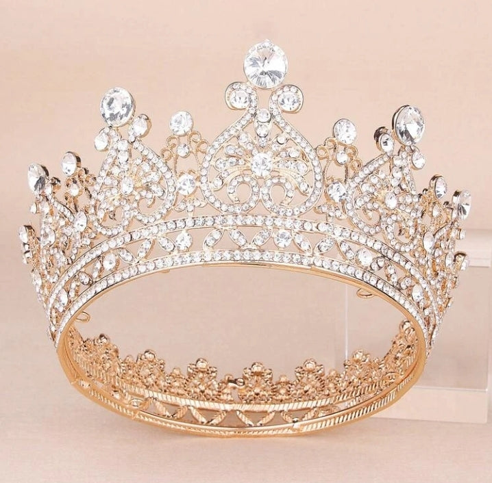 Diamante Tiara Perfect For Cake Topper Gold – Lamay