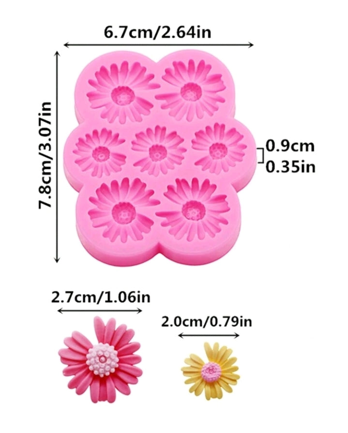 Silicone Mould Daisy Flower – Lamay