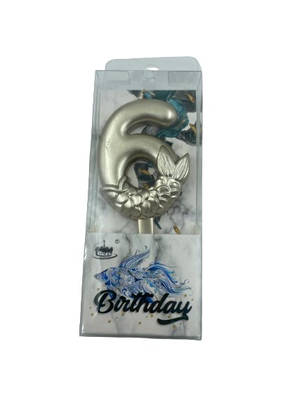 Nr6 Birthday Candle Mermaid Gold – Lamay