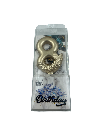 Nr8 Birthday Candle Mermaid Gold – Lamay