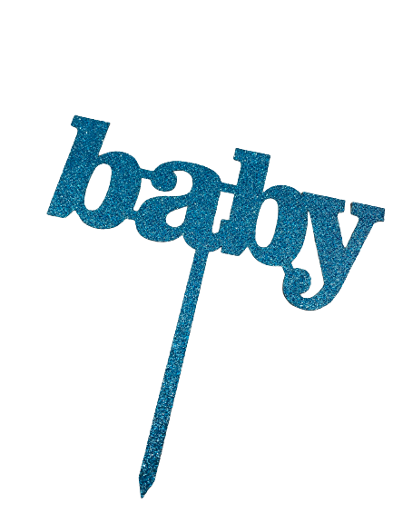 Wooden Cake Topper Baby Blue – Lamay