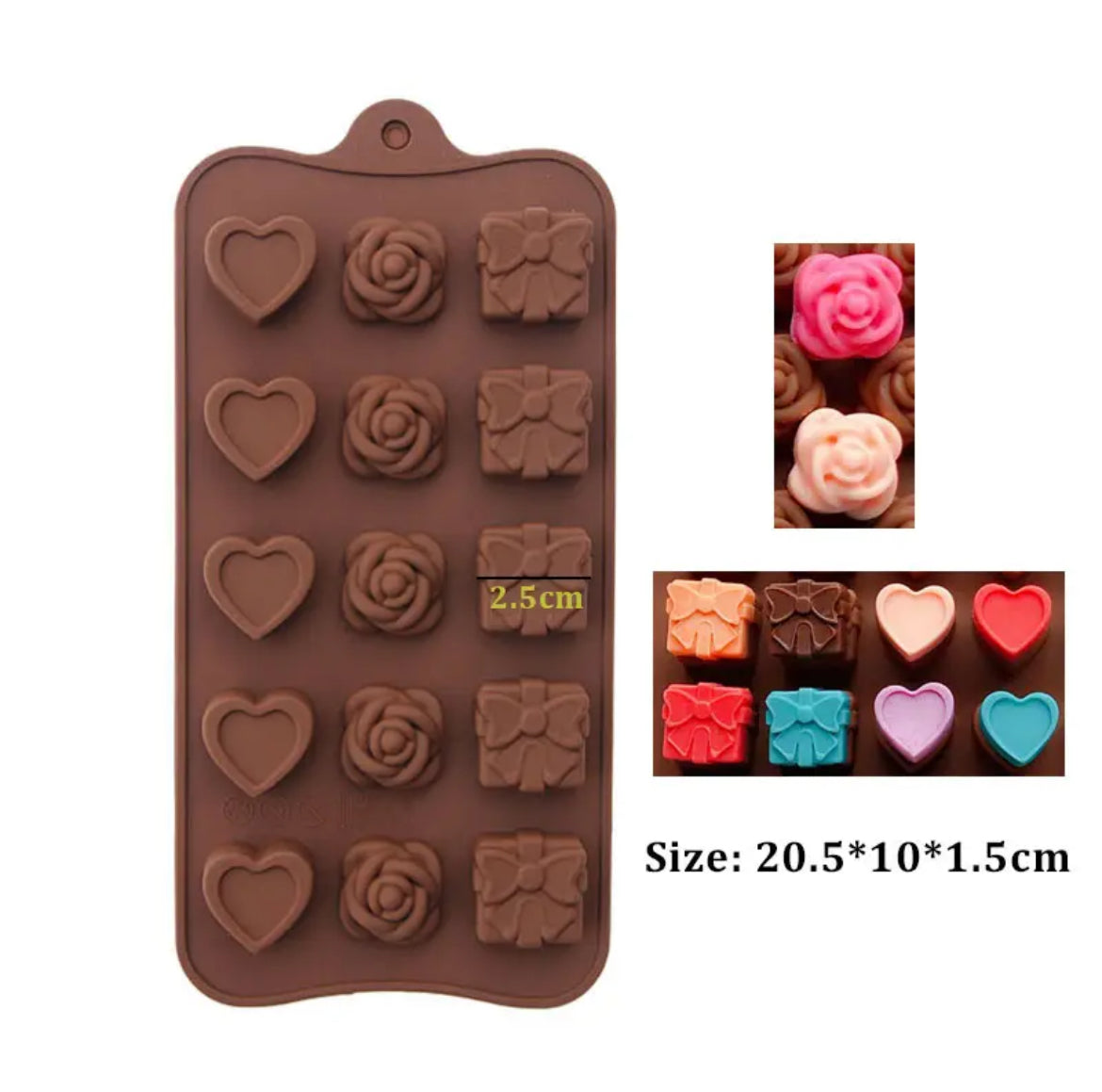 Nr129 Silicone Mould Heart Flower Gift – Lamay