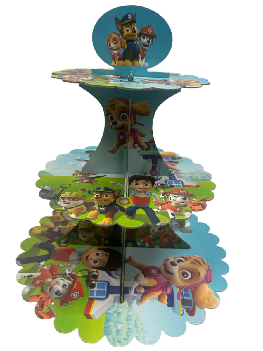 Cardboard 3 tier Cupcake Stand Paw Patrol – Lamay