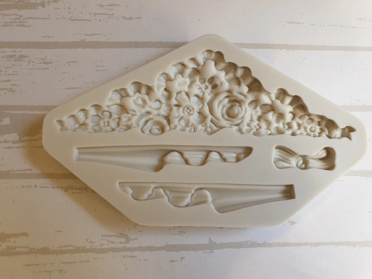 Flower drape border silicone mould flower – Lamay