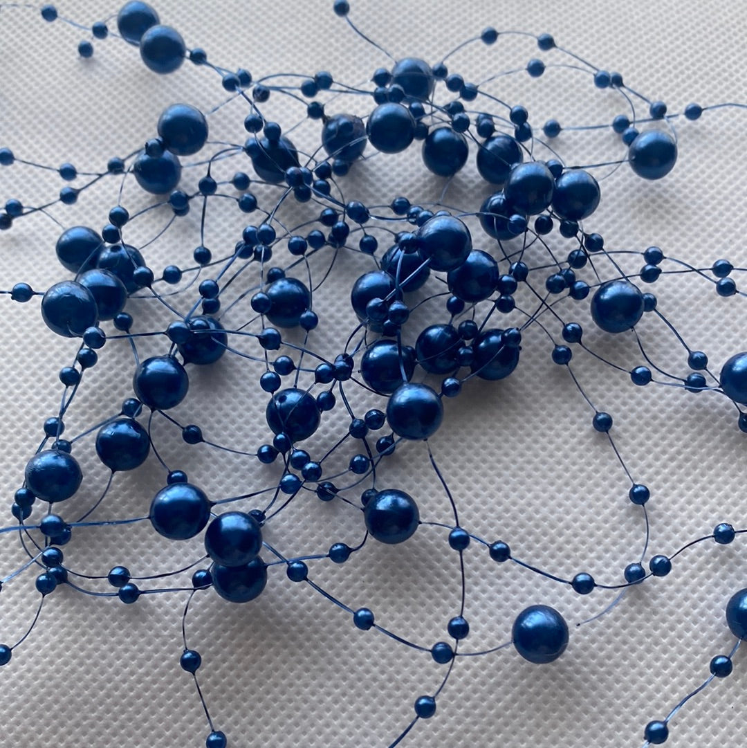 Pearl string Navy blue 3 of 1cm – Lamay