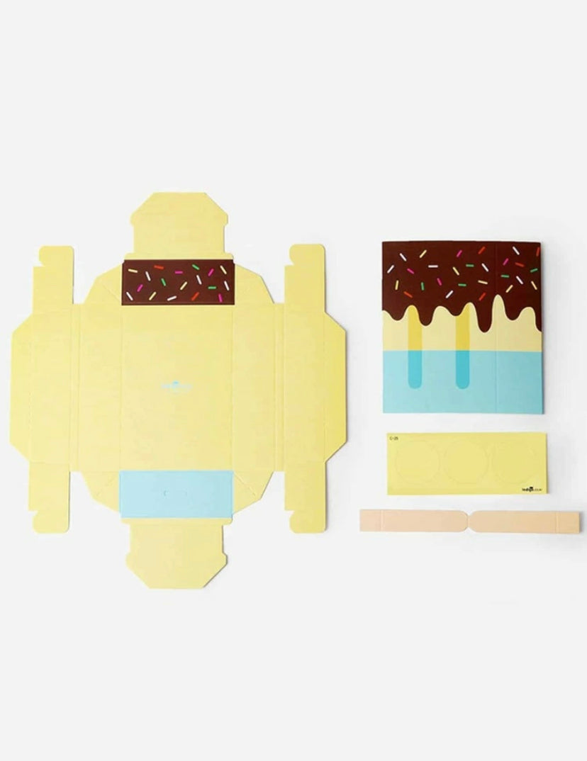 Ice Cream Cardboard Candy Box 10pc Blue – Lamay