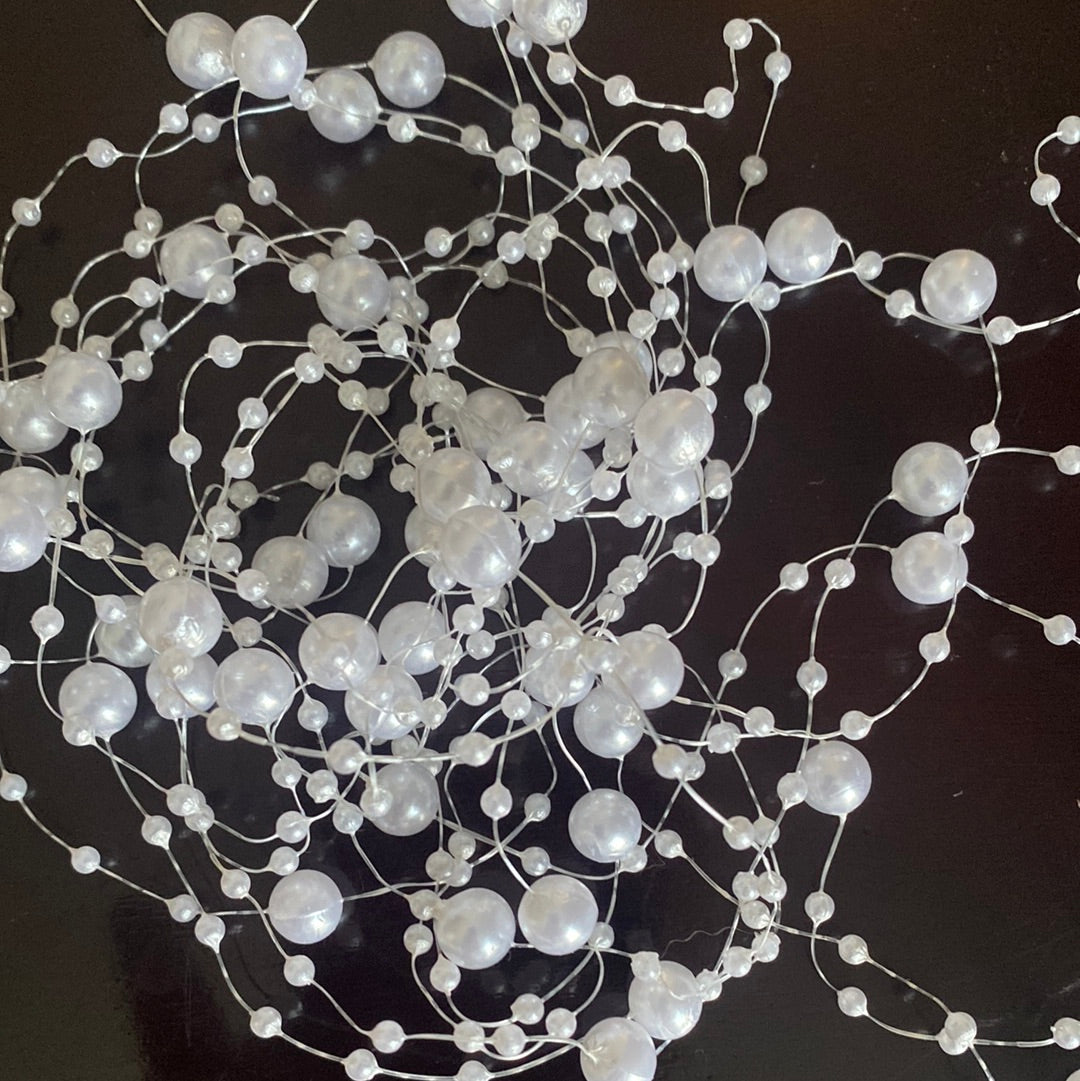 Pearl string white 3 of 1m – Lamay
