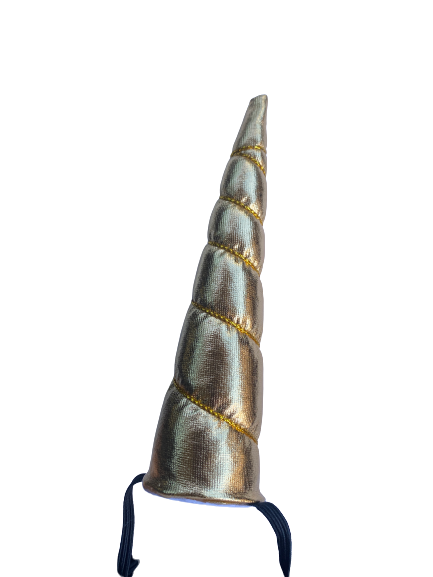 Gold Fabric Unicorn Horn with Elastic 13.5cm – Lamay