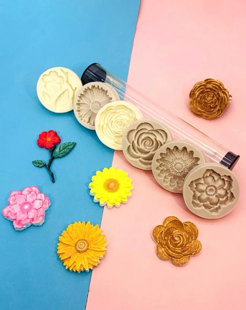 Silicone Mould Flower Set 6pcs – Lamay
