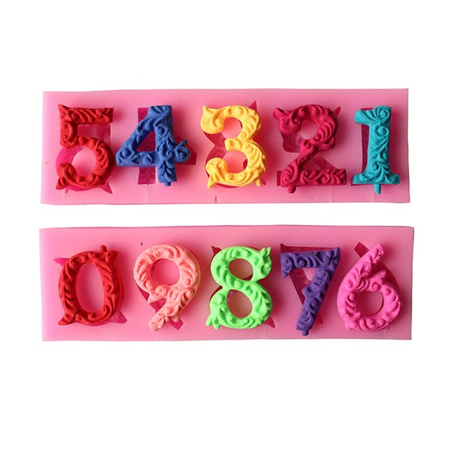 Silicone Mould Fancy Number – Lamay