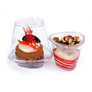 284-1 Plastic Dessert Pudding Cup Triangle 10pcs – Lamay